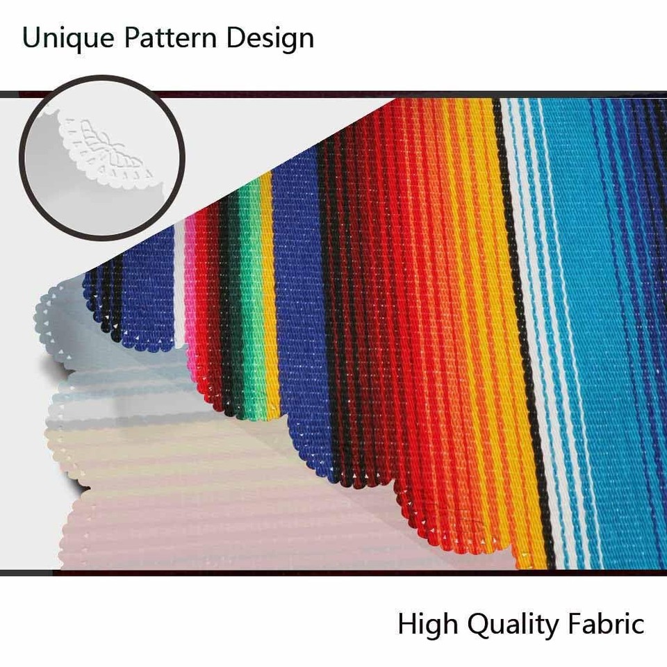 Colorful Mexican Table Cloth Stripes Lines Native Art Feature Bright ...