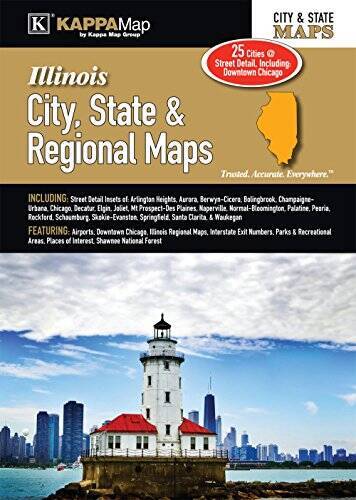 Illinois City, State, Regional Maps - Paperback By Kappa Map Group ...