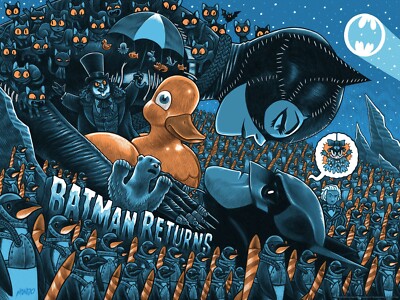 BATMAN RETURNS Dan Hipp MONDO POSTER SDCC 2024 Comic Con EXCLUSIVE LE ...