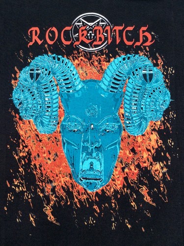 Rockbitch Official T Shirt Horned Blue Demon Size S/M Ltd Occult Metal ...