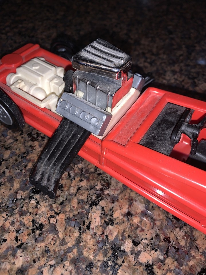FISHER PRICE 1982 369 RED RACE DRAG DRAGSTER CAR W/EXHAUST*NO FIGURE OR ...