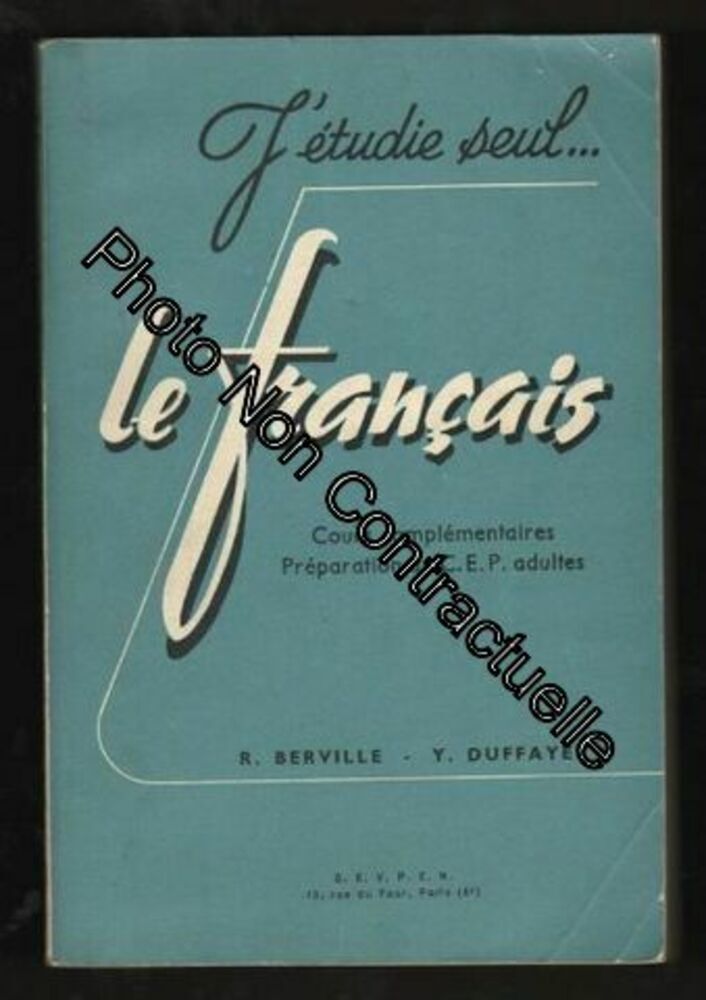 Studying alone ... French | Berville R. / Duffayet Y | Very good ...