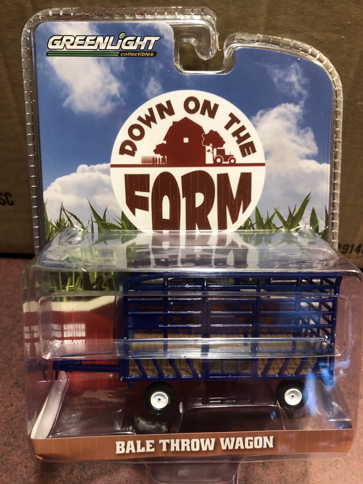 Greenlight DOWN on the FARM Series 2. Bale Throw Wagon in blue | eBay