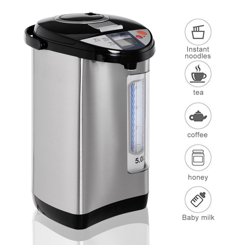 5-Liter LCD Water Boiler Warmer Electric Hot Pot Re-boil Hot Water ...
