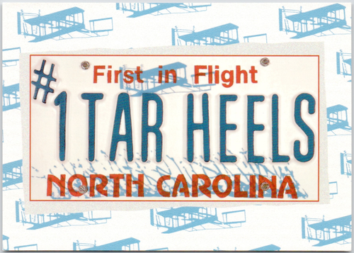 North Carolina Tarheels License Plate Wright Brothers First Flight VTG ...