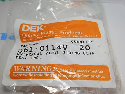 UNIVERSAL VINYL SIDING CLIPS / 20 PIECES PER BAG = 20 PIECES TOTAL ...
