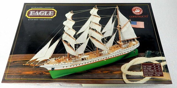 Constructo USS "eagle" Navy Ship Wooden Model Kit 1 185 for sale online ...