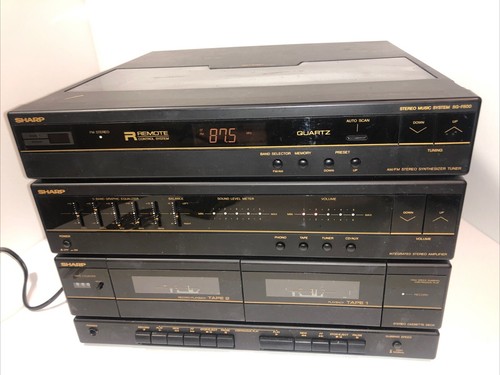 SHARP CMS/SG-F800 Integrated Stereo Music Center Turntable Cassette ...