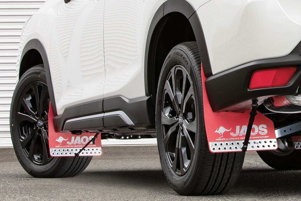 JAOS Front+Rear Mud Guard Splash MudGuard Flap *Red for Subaru Forester ...