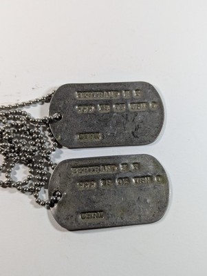 WW2 US Dog Tags 999 18 50 USN Military US Soldier WWll, Authentic Real ...