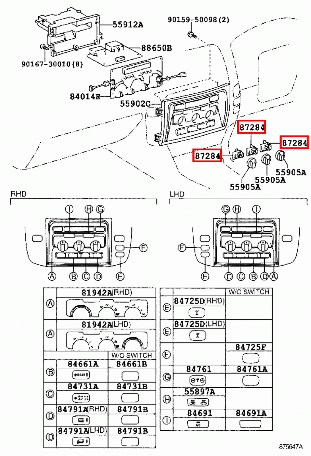 Genuine Toyota LandCruiser HDJ101 HDJ100 FZJ105 Heater Control Resistor ...