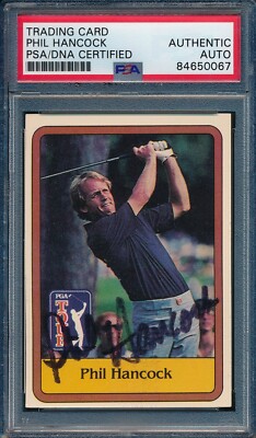 1981 DONRUSS PGA Phil Hancock #43 Authentic Card Signed PSA/DNA | eBay