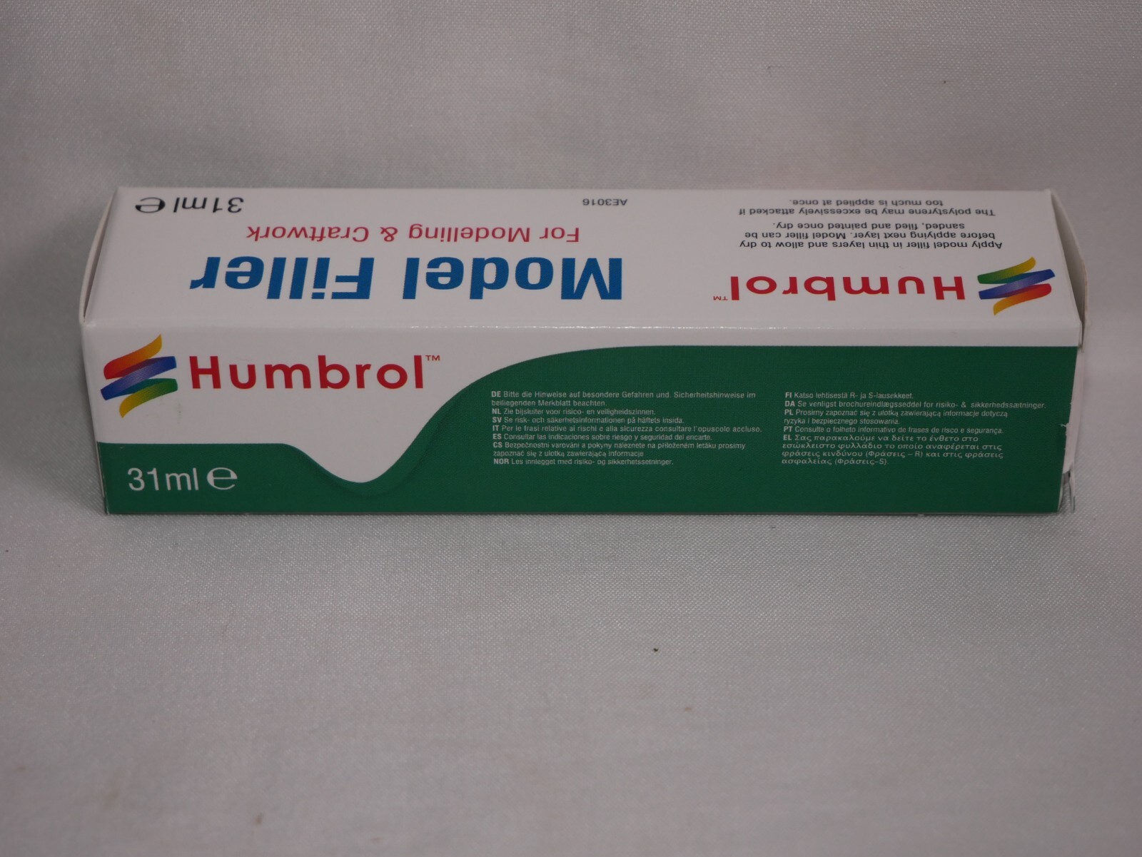 Humbrol Model Filler For Craftwork & Modeling 31ml Metal Tube AE3016 ...