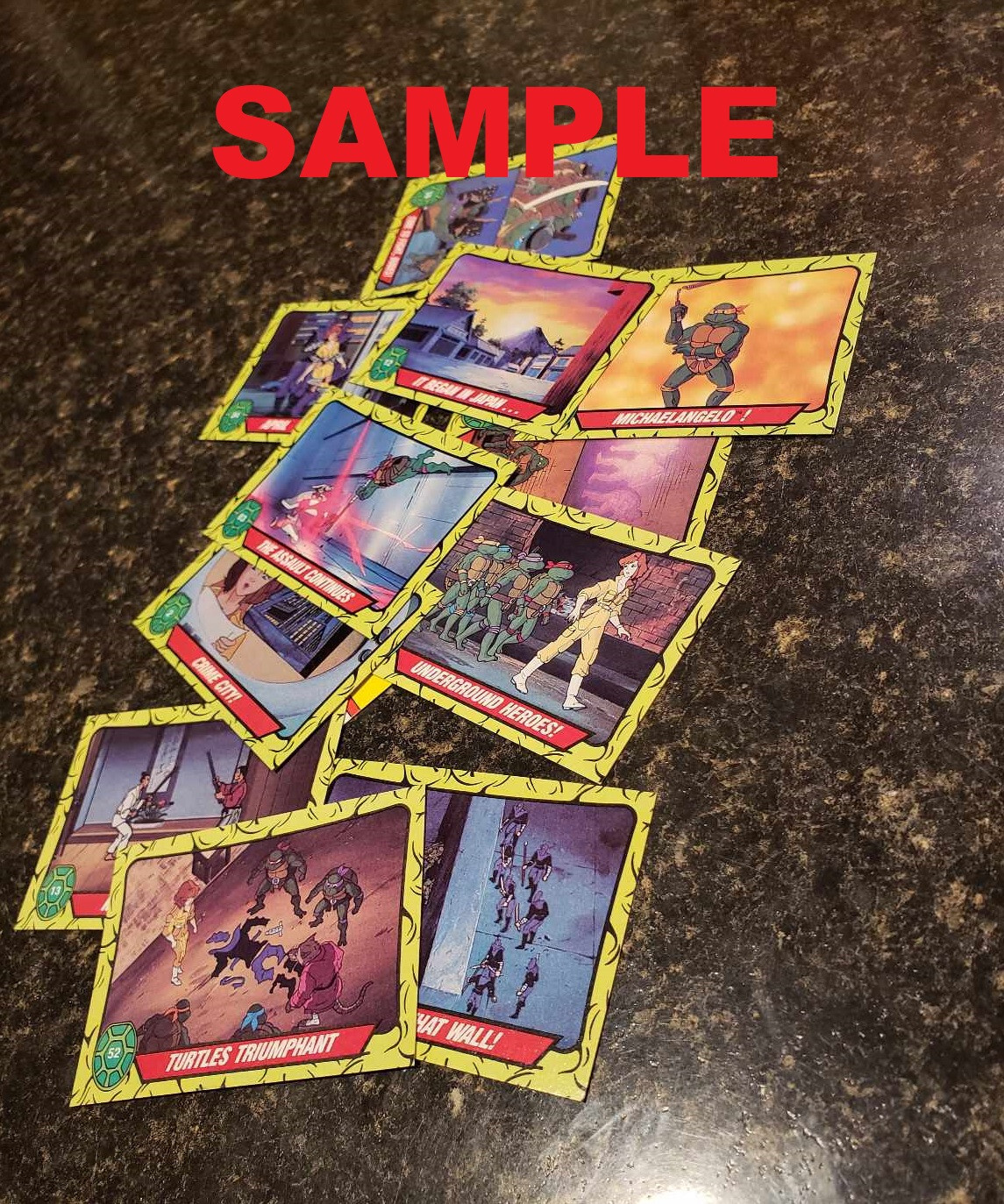 Retro TMNT Teenage Mutant Ninja Turtles 1989-90 Topps trading cards 24 ...