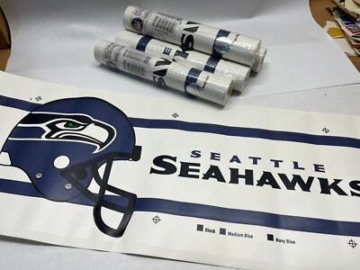NFL Seattle Seahawks Football Wall Border Pre-Pasted Wallpaper | eBay