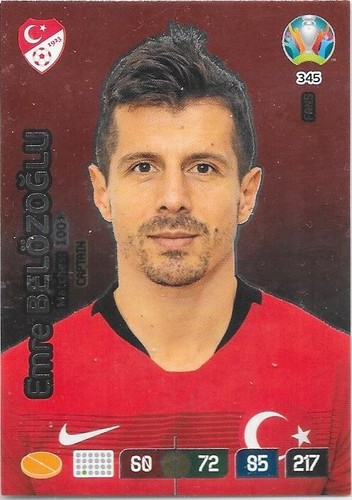 Carte Panini - Euro 2020 - Turquie - Emre Belözoglu - N°345 | eBay