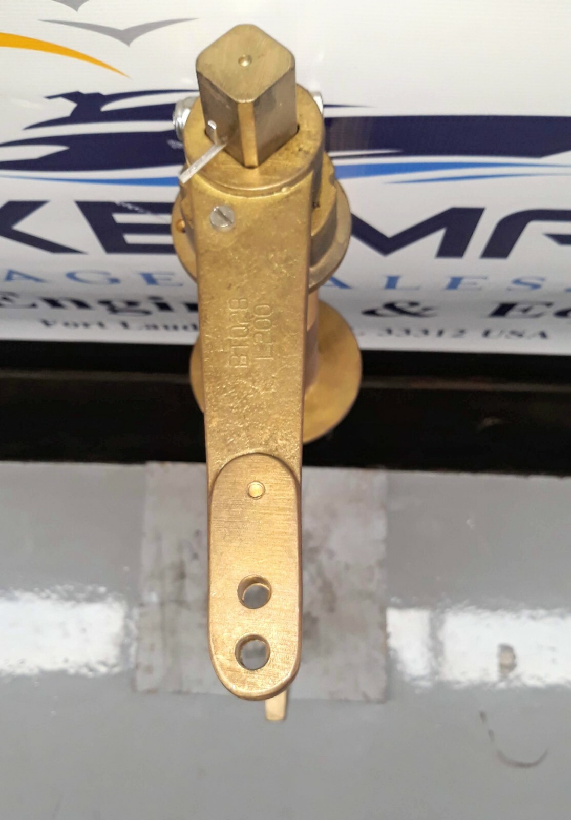 Bronze Marine Rudder W/ Built in Rudder Log, Shaft OD: 54MM, Overall L ...