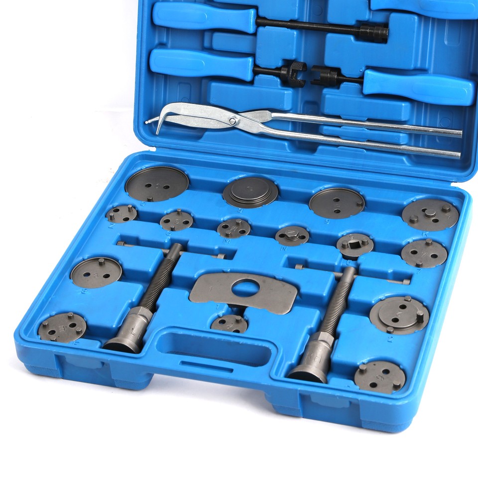 18pc Brake Caliper Tool Set & 8 Pc Drum Brake Tool Kit Removal ...