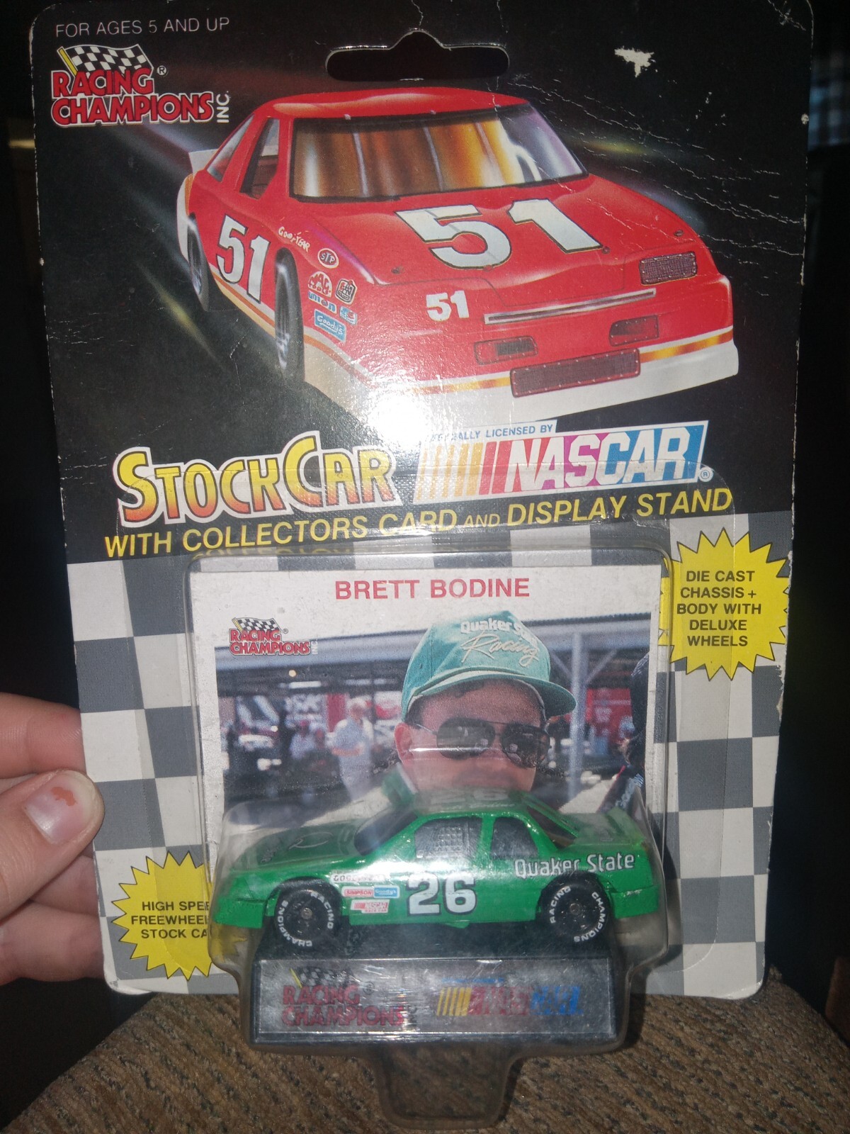 Brett Bodine 1991 Racing Champions NASCAR #26 Quaker State Ford 1:64 ...