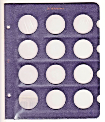 36 mm WHITMAN CLASSIC Album Page for Large FOREIGN COINS New SHRINK ...