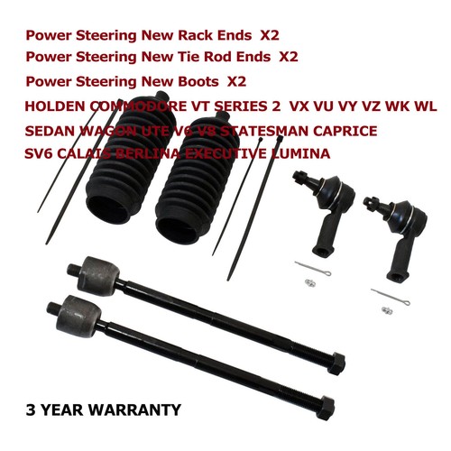 6 x Rack Tie Rod Ends Boots Steering Full Set for Holden Commodore VT ...