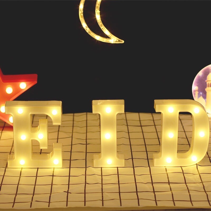 Ramadan LED Sign Lights Decorations Eid Kareem Mubarak Lights Boxes ...