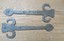 pair of OLD VINTAGE STYLE TUDOR CAST IRON DUMMY HINGE FALSE HINGE ...