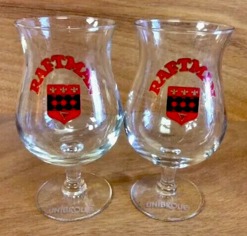 Unibroue Brewing Company Raftman Glasses - Set of Two (2) - New & Free ...