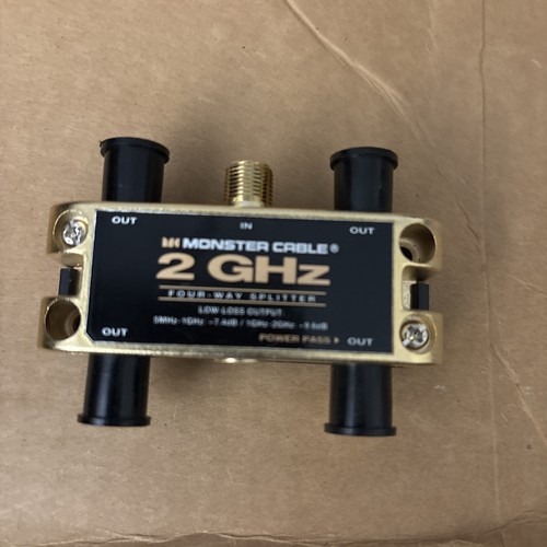 MONSTER CABLE Ultra Video Splitter 2GHz Four-Way Splitter TV Video ...