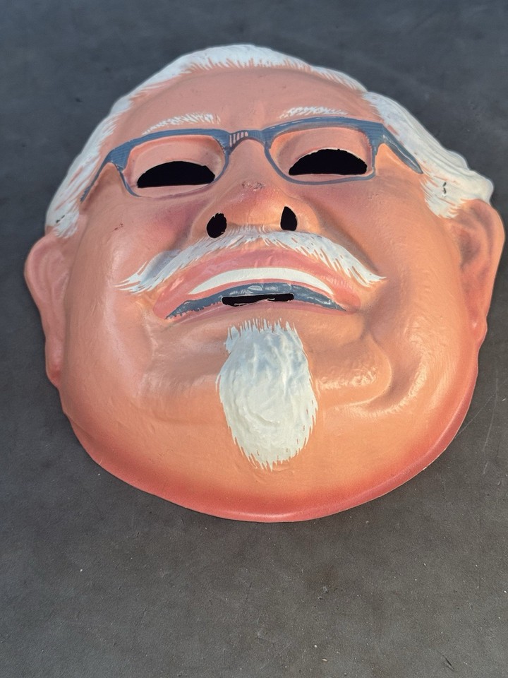 Colonel Sanders Mask VTG KFC Kentucky Fried Chicken Costume Halloween ...