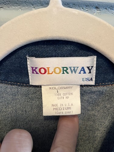 Vintage Kolorway New York Times Square Denim Blue Jean Needle Point ...