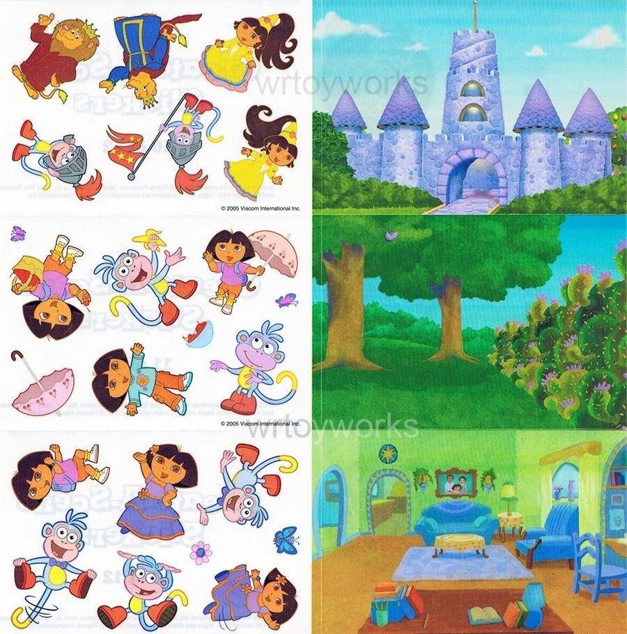 Dora the Explorer CREATE-A-SCENE STICKERS Activity Set Party Favor ...