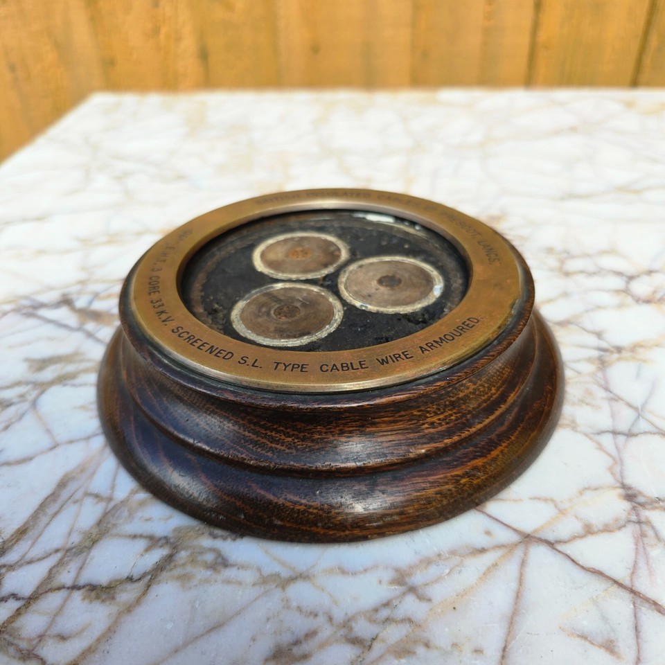 Antique Cable Section Paperweight British Insulated Cables Ltd Lancs | eBay