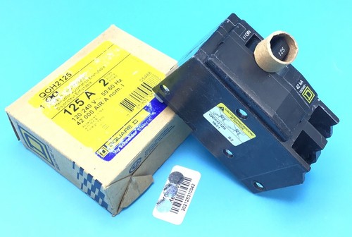 New Circuit Breaker Square D QOH2125 125 Amp 2 Pole 120/240V 42kA Plug ...