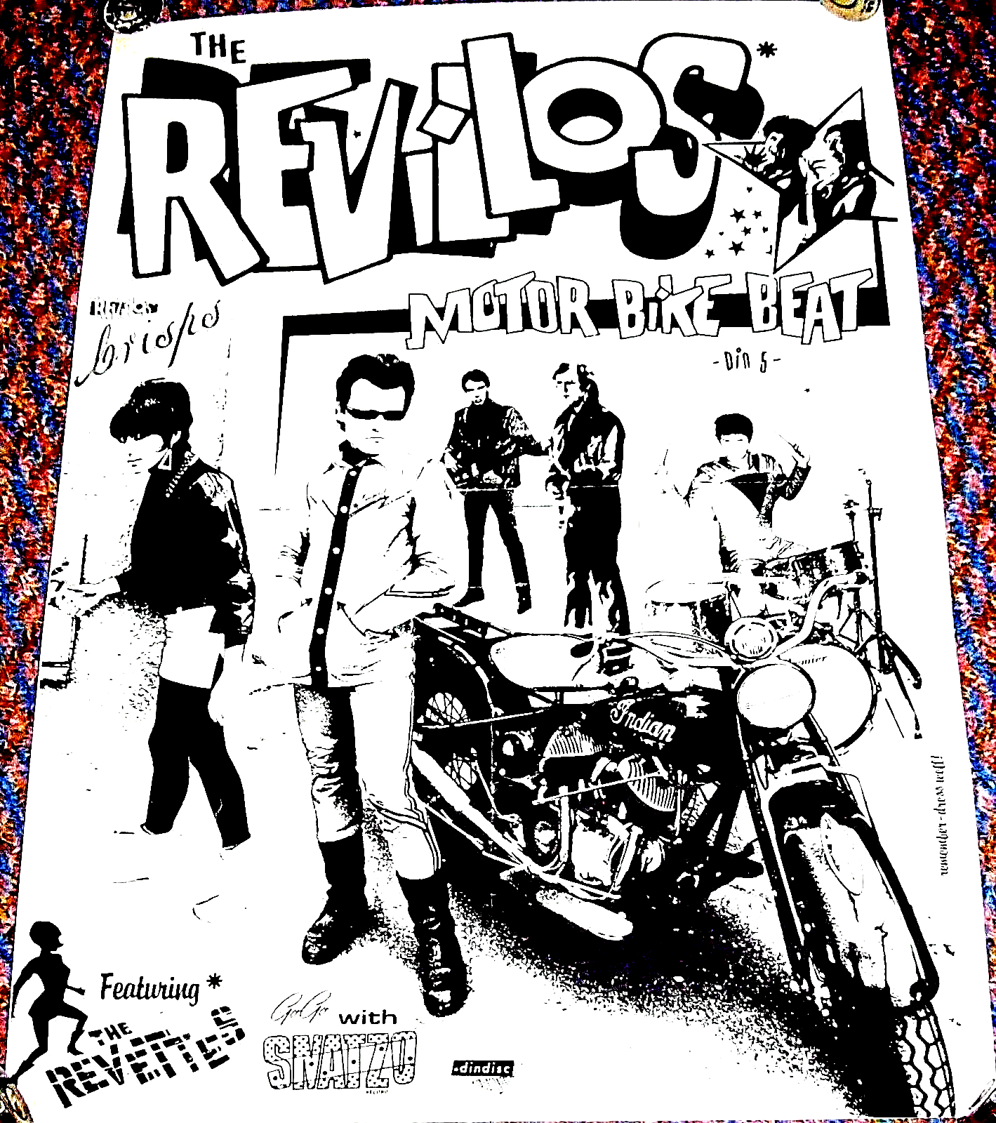 THE REVILLOS STUNNING RECORD COMPANY PROMO POSTER 'MOTORBIKE BEAT ...