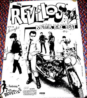 THE REVILLOS STUNNING RECORD COMPANY PROMO POSTER 'MOTORBIKE BEAT ...