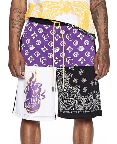 Crooks & Castles Men's Colorblock Los Angeles Lakers Color Theme Sweat ...