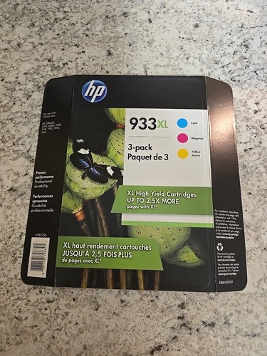 Genuine 933 XL Cyan Magenta Yellow Printer Ink Cartridges | eBay