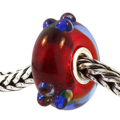 Authentic Trollbeads Glass 61328 Blue Flower Bud :1 RETIRED | eBay