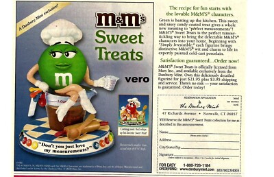 2009 print ad M&M's mms M&M magazine candy page vtg for DANBURY MINT ...