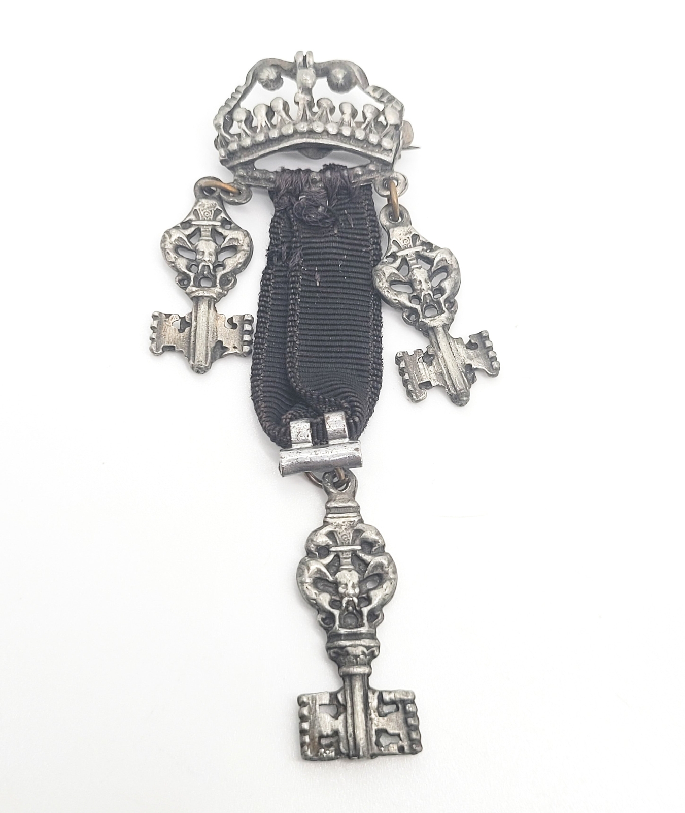 Victorian Crown and skull key antique sterling silver… - Gem