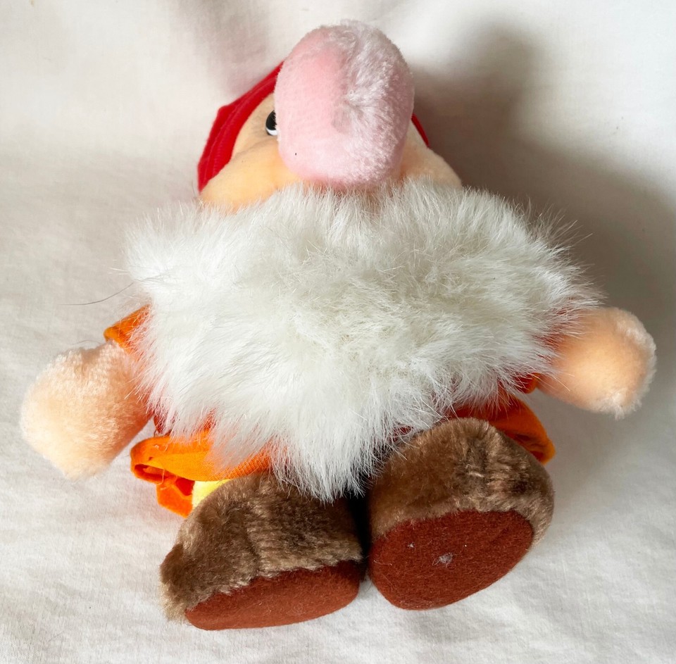 Vtg Disneyland Walt Disney World Snow White Seven Dwarfs Grumpy Plush 8 ...