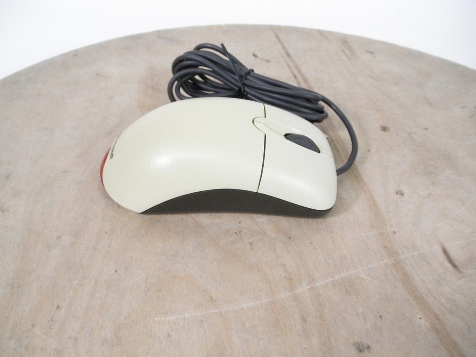 Microsoft Wheel Mouse Optical USB PS/2 Beige Wired Vintage Retro PC ...