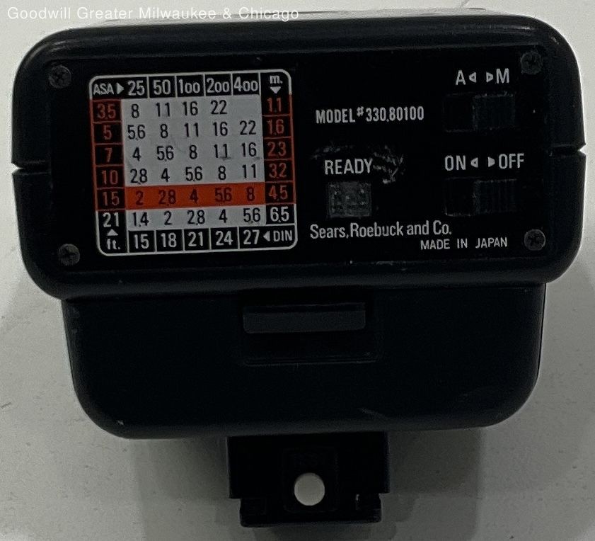 Sears Black Camera Flash Attachment Manual Auto ASA Chart Vintage ...