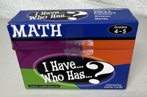 I Have, Who Has Math Game by Teacher Created Resources Grades 4-5 U1 | eBay