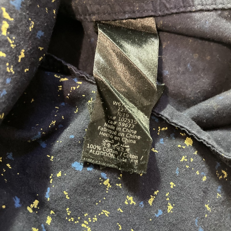 John Varvatos USA Long Sleeve Button Up Shirt Mens Sz Medium Blue | eBay