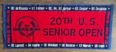 U.S. Senior Open Golf Towel 1995 Vintage 20th Tournament Souvenir Past ...