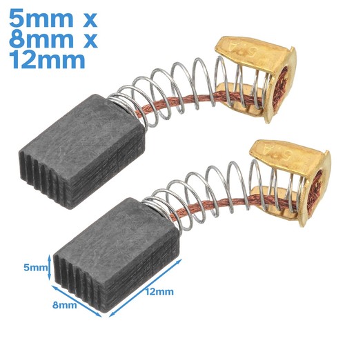 2pcs 5mm x 8mm x 12mm Replacement Carbon Motor Brush Spring Electric ...