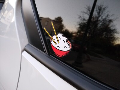 JDM Ricer Sticker Rice Bowl Sticker for Japanese Tuner Car Prank Made ...