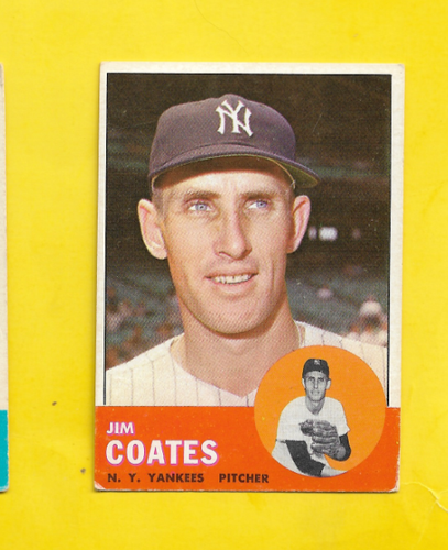 1963 Topps Jim Coates #237 New York Yankees VG/EX FREE SHIPPING | eBay